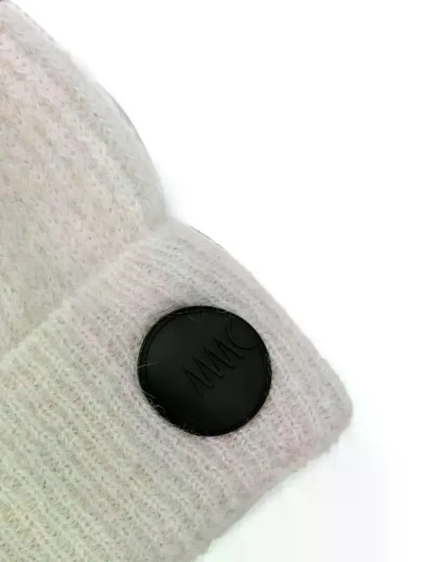 MMC STUDIO Logo-patch Ribbed-knit Beanie Hat