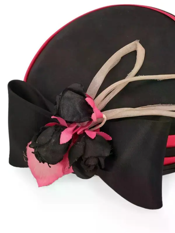 Vintage Bow Floral-detail Hat