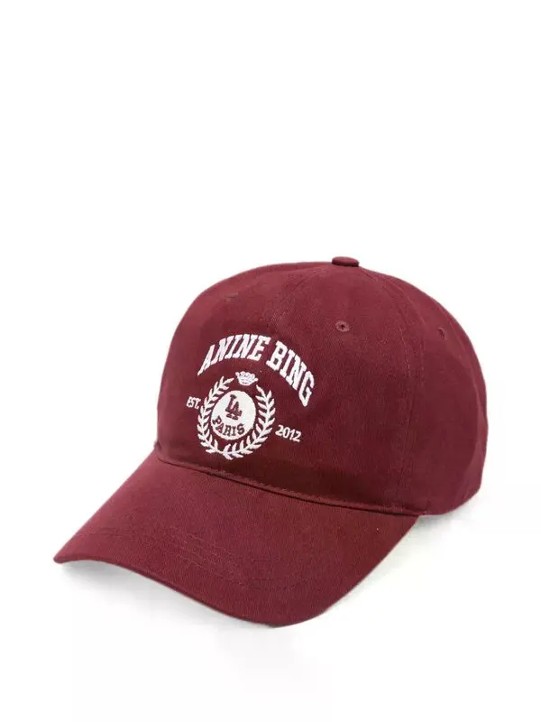 ANINE BING Jereny Logo-embroidered Baseball Cap - Red