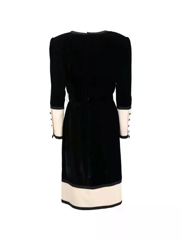 Valentino Garavani Colour-block Velvet Dress