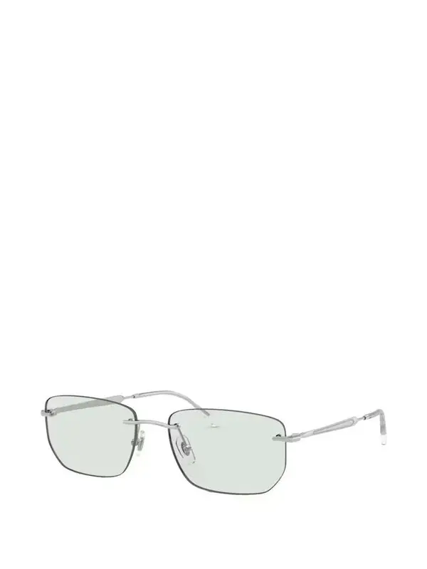 Ray-ban Tone Rectangle Rimless Sunglasses With Transitions Lenses