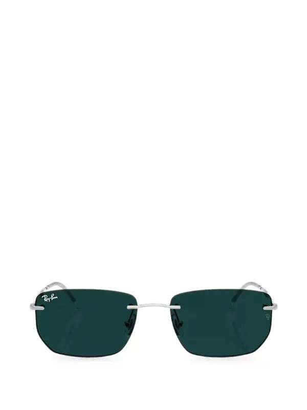 Ray-ban Tone Rectangle Rimless Sunglasses With Transitions Lenses