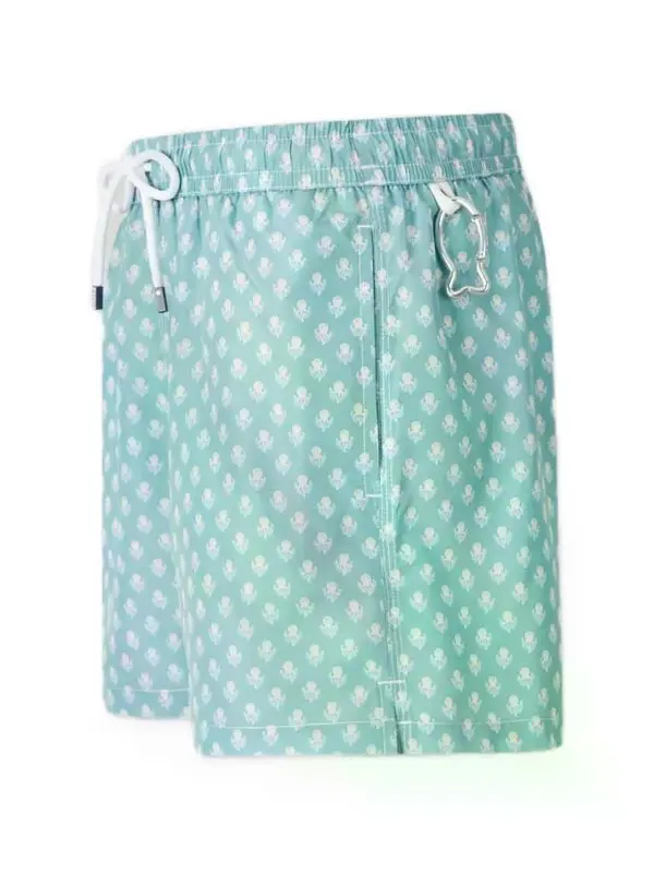 Fedeli Madeira Octopus-print Drawstring Swim Shorts
