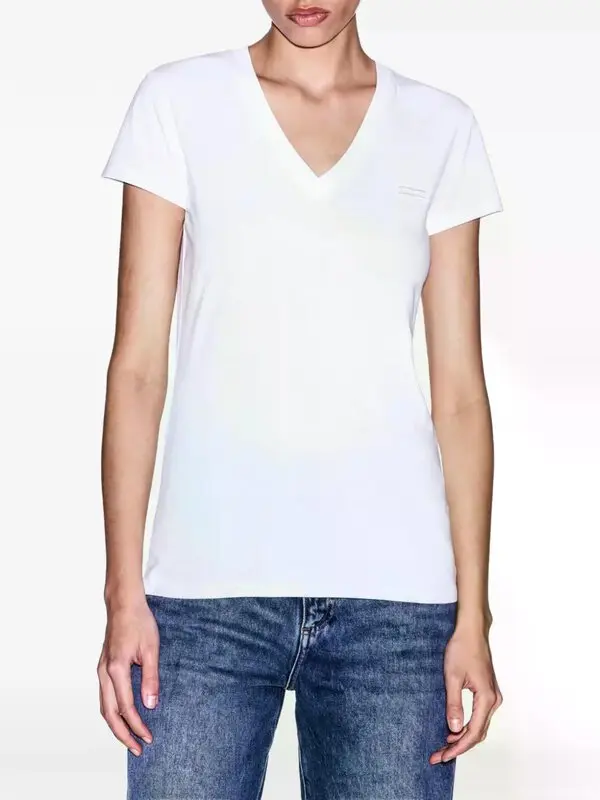 Armani Exchange Logo-patch V-neck T-shirt
