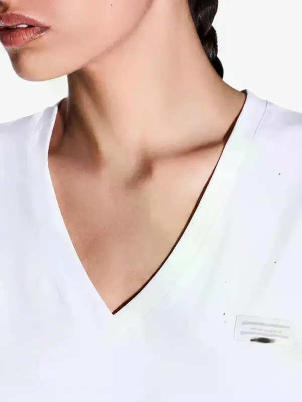 Armani Exchange Logo-patch V-neck T-shirt