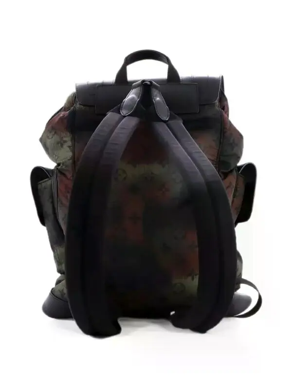 LOUIS VUITTON Christopher Limited Edition Camouflage Monogram Nylon With Leather Pm Backpack