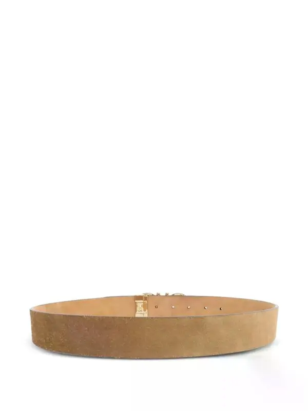 FERRAGAMO Suede Gancini Buckle Belt