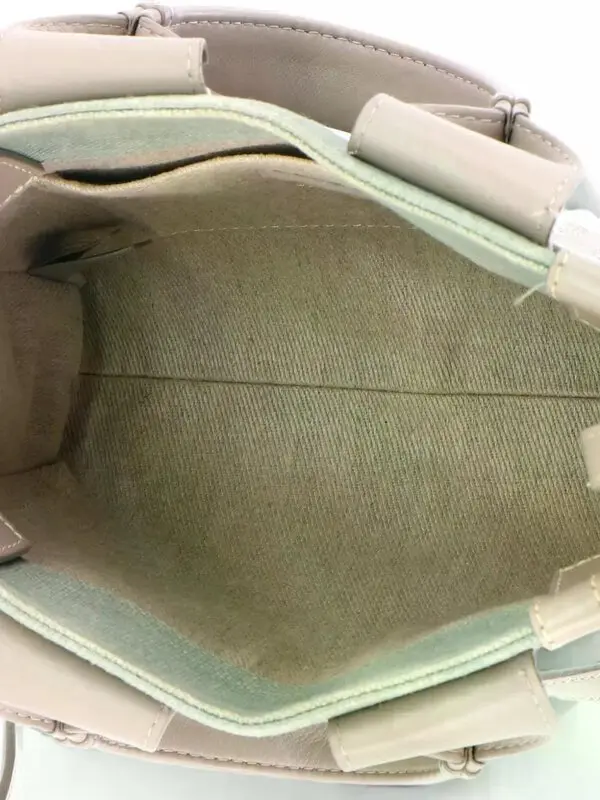 Chloé Woody Convertible Linen And Leather Small Tote Bag - Grey
