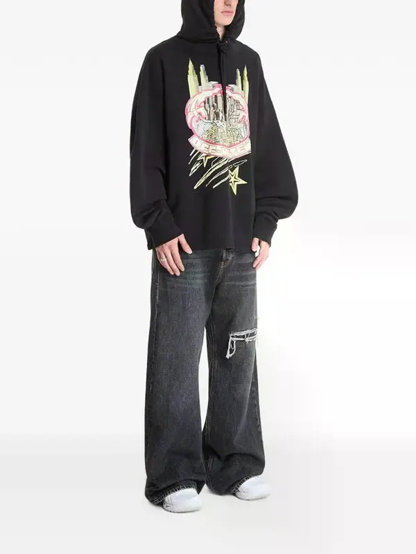Off-White Graphic-print Loose-fit Hoodie