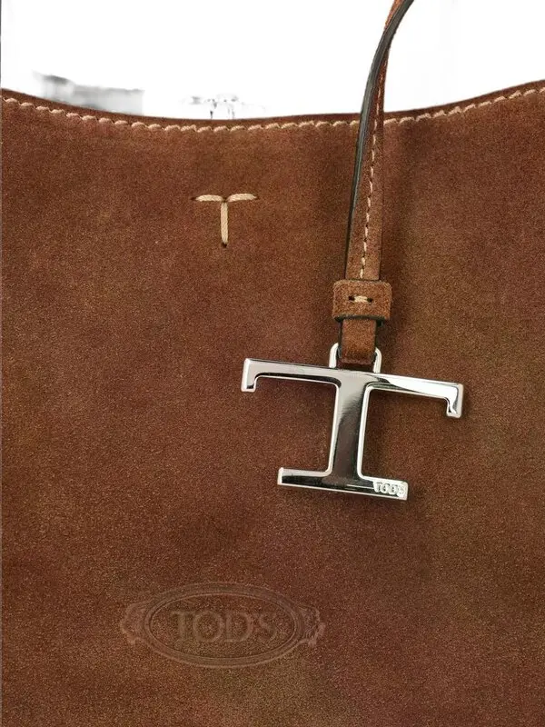 TOD'S T Timeless Suede Tote Bag
