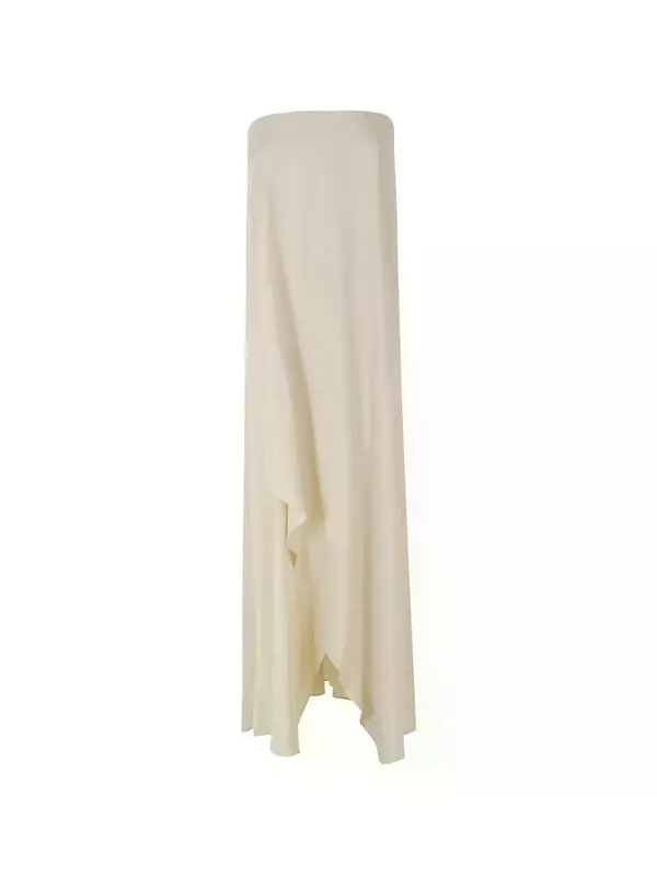 SEMICOUTURE Zoey Strapless Asymmetric Dress