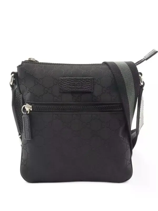 Gucci Gg Pattern Shoulder Bag - Black