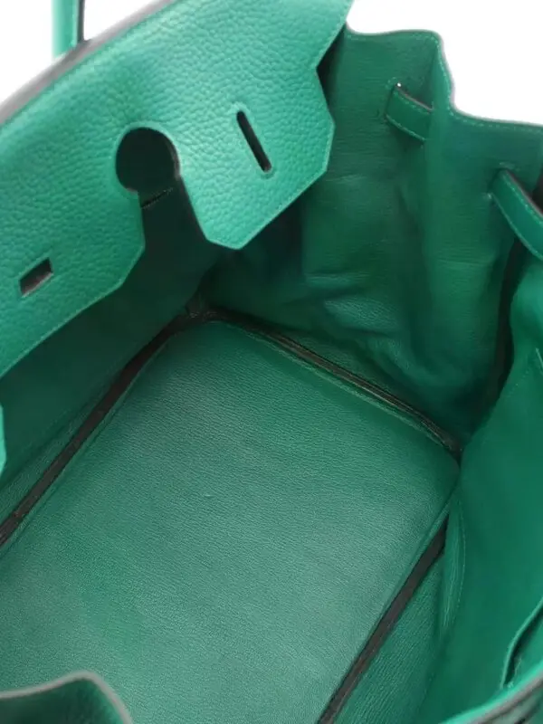 Hermès 35 Birkin Leather Tote Bag - Green