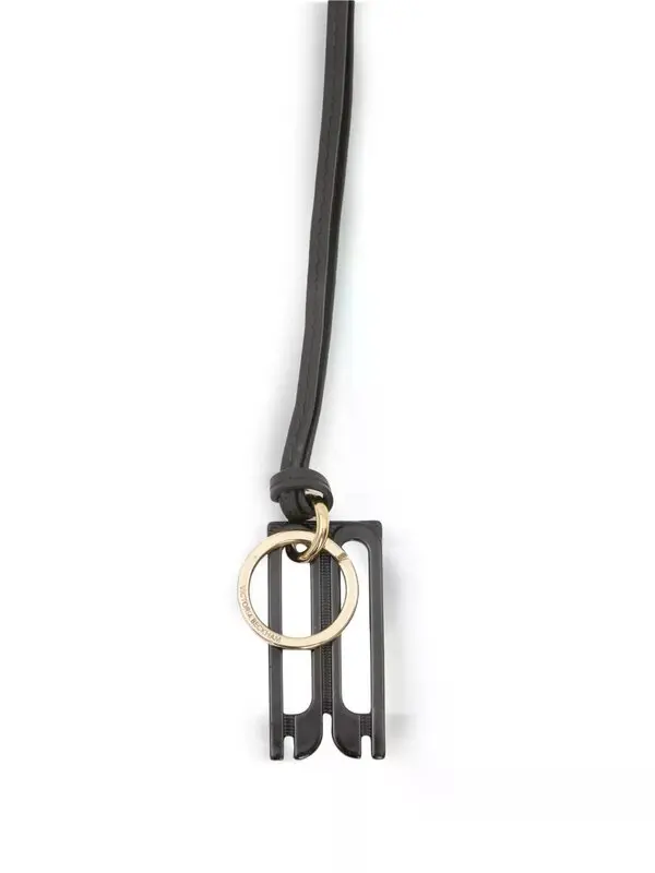 Victoria Beckham Dorian Logo-plaque Keyring - Black