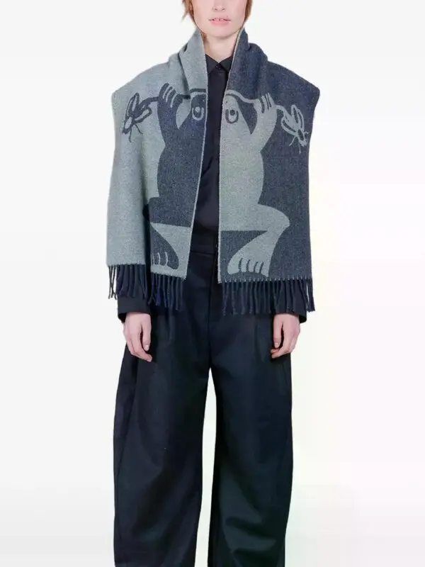 Henrik Vibskov Bug Press Jacquard-knit Scarf