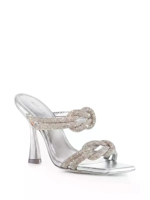Cult Gaia Rainne Crystal-embellished Knotted High Heel Sandals