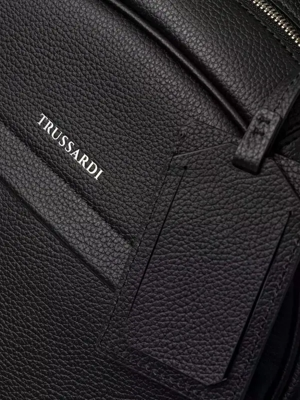 TRUSSARDI Logo-print Pebbled Leather Backpack