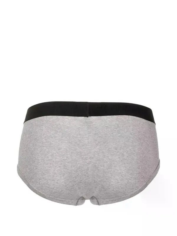 TOM FORD Logo-waistband Briefs - Grey