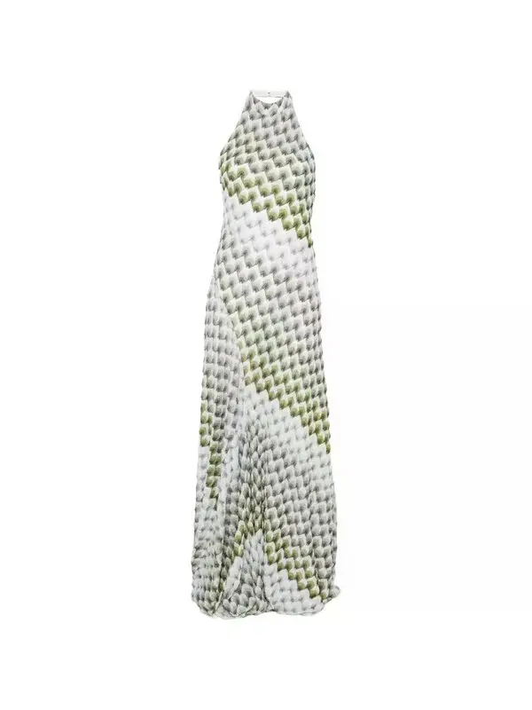 Missoni Zigzag Pattern Maxi Dress - White