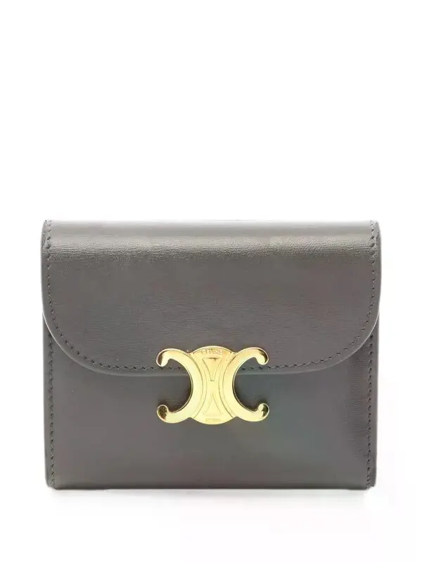 Celine Leather Wallet - Grey