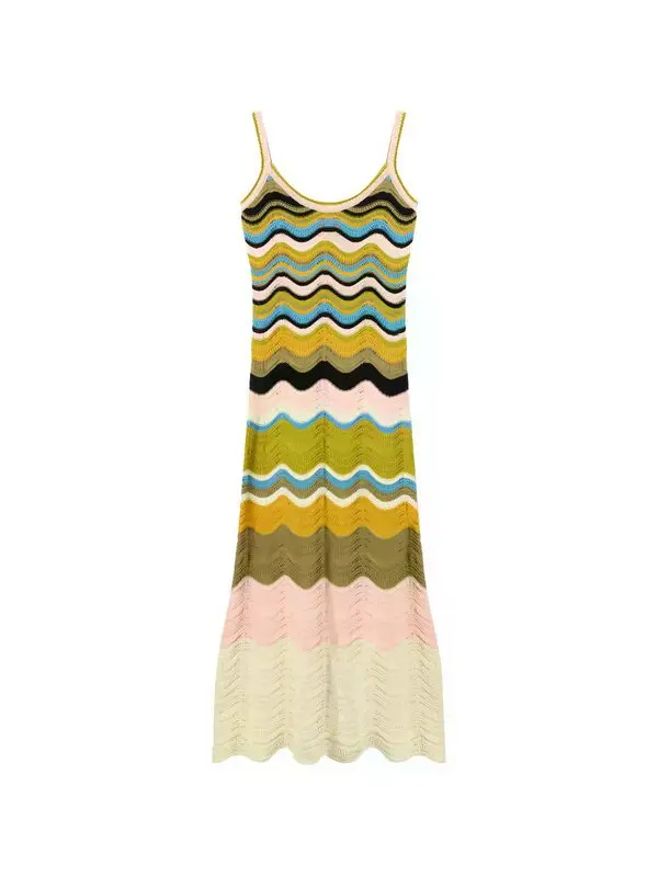 La DoubleJ Chevron Knit Sundress - Yellow