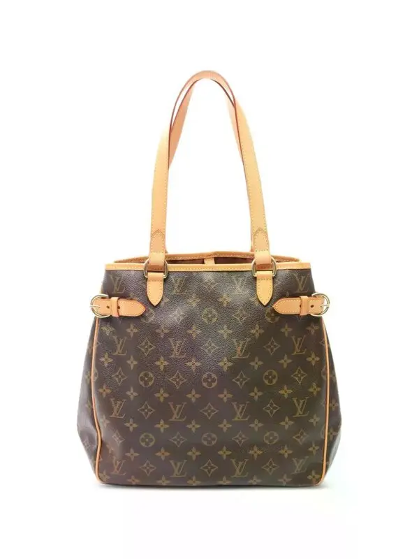 LOUIS VUITTON Monogram Canvas Vertical Batignolles Tote Bag - Brown