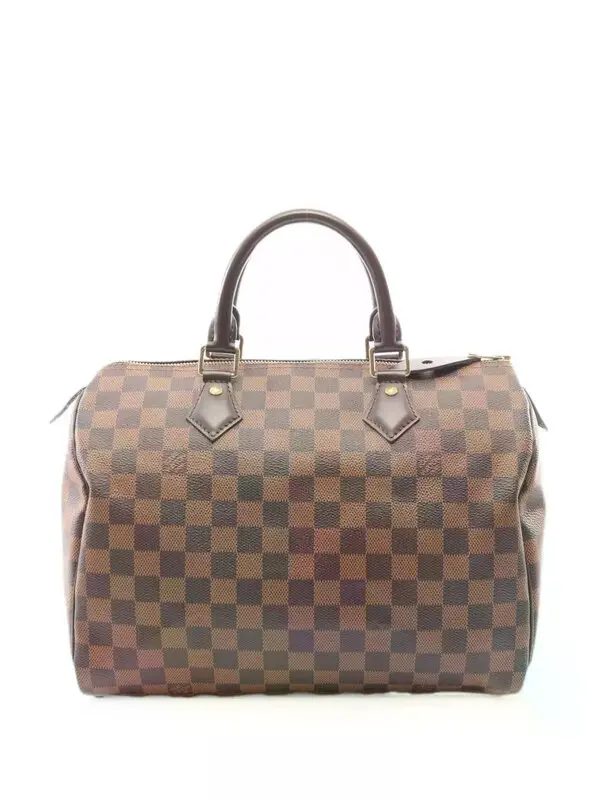 LOUIS VUITTON 2015 Speedy 30 Damier Ebene Handbag