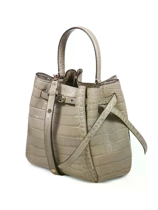 Tory Burch Romy Crocodile-effect Small Tote Bag