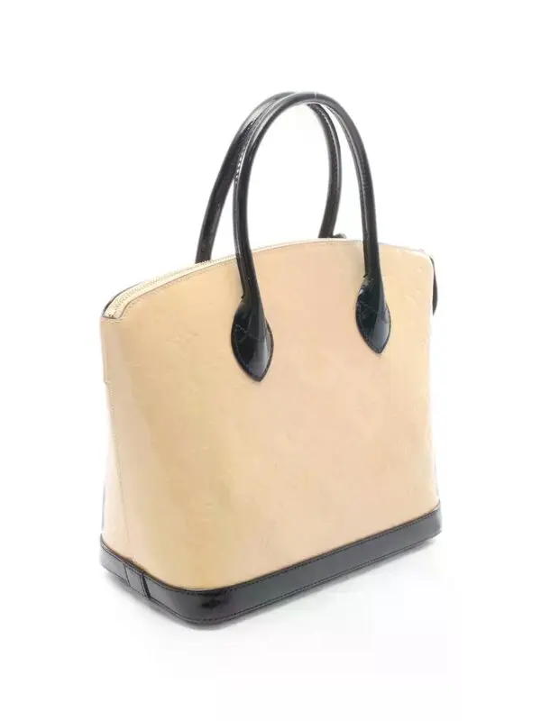 LOUIS VUITTON 2015 Pm Lockit Monogram Vernis Tote Bag