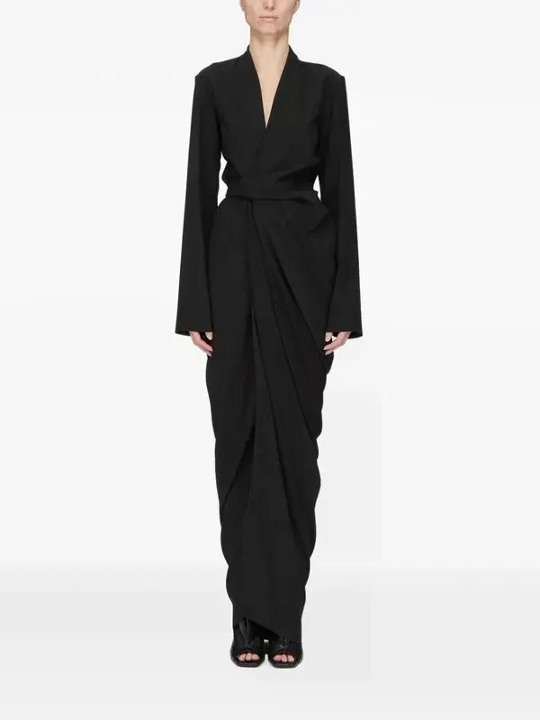Rick Owens Draped Wrap-style Maxi Dress - Black