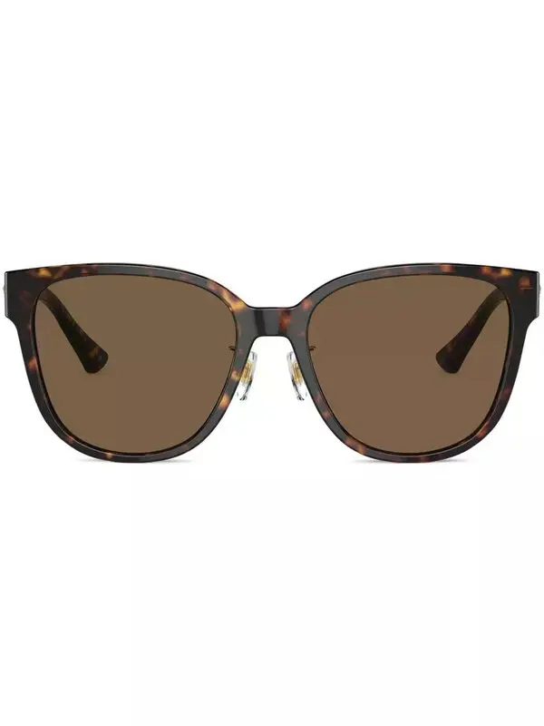 Versace Tortoiseshell Effect Square Frame Sunglasses