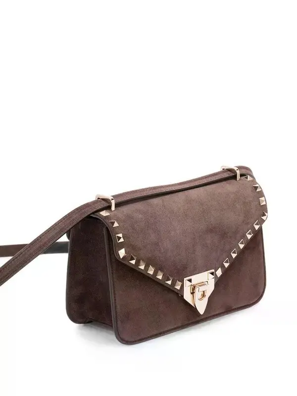 Valentino Garavani Small Rockstud Shoulder Bag - Brown