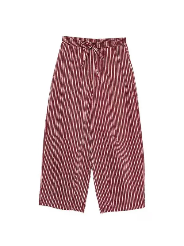 VICOLO Vertical-stripe Drawstring Trousers - Red