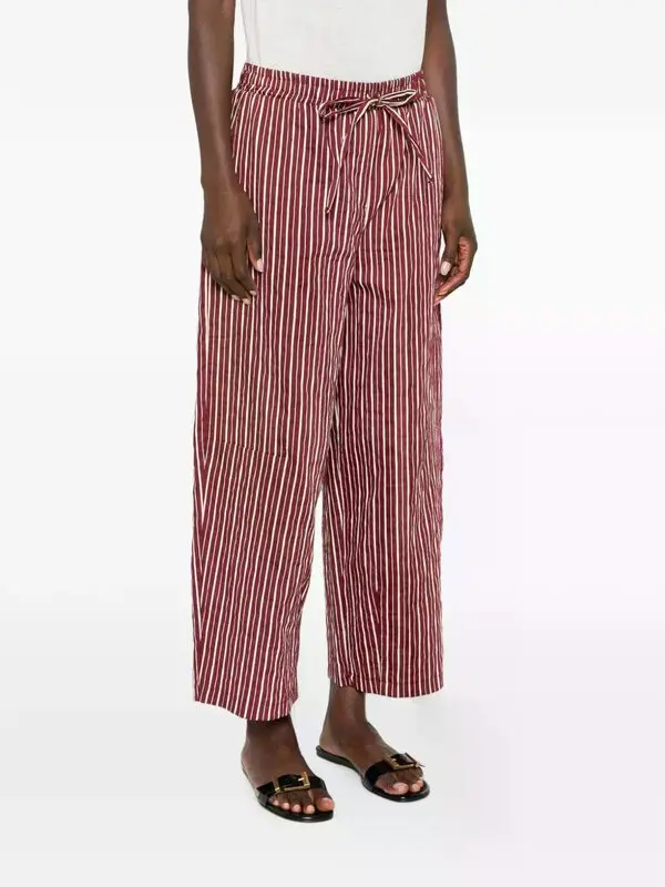 VICOLO Vertical-stripe Drawstring Trousers