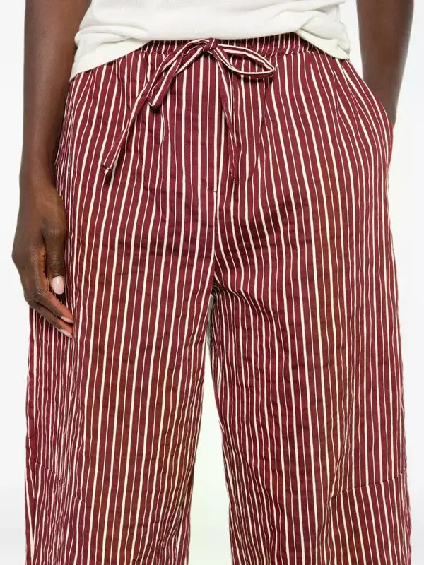 VICOLO Vertical-stripe Drawstring Trousers