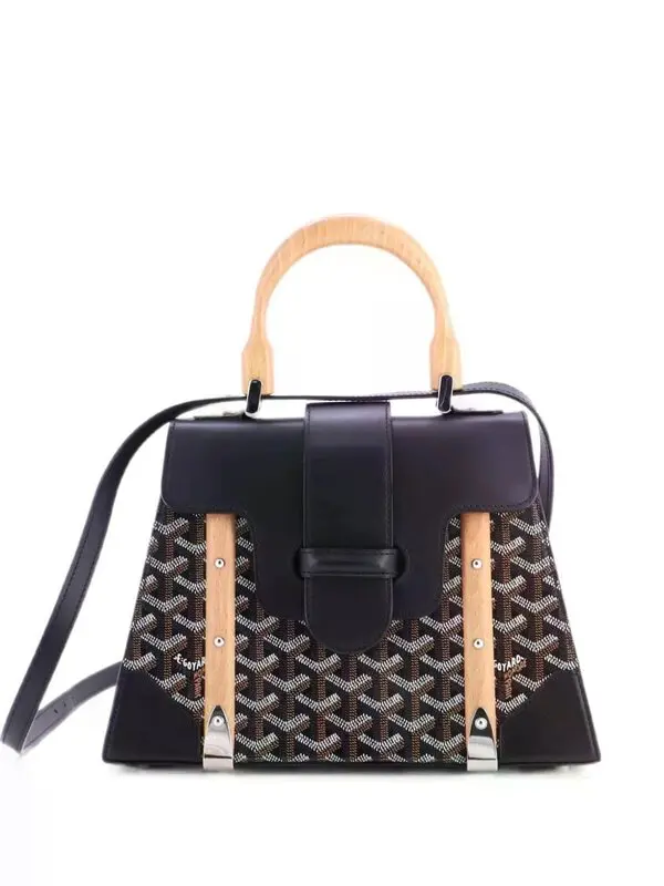 Goyard Saigon Top Handle Bag Coated Canvas With Leather Pm Satchel