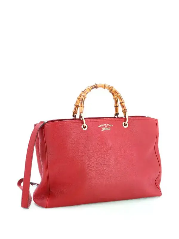 Gucci Bamboo Shopper Leather Large Tote Bag