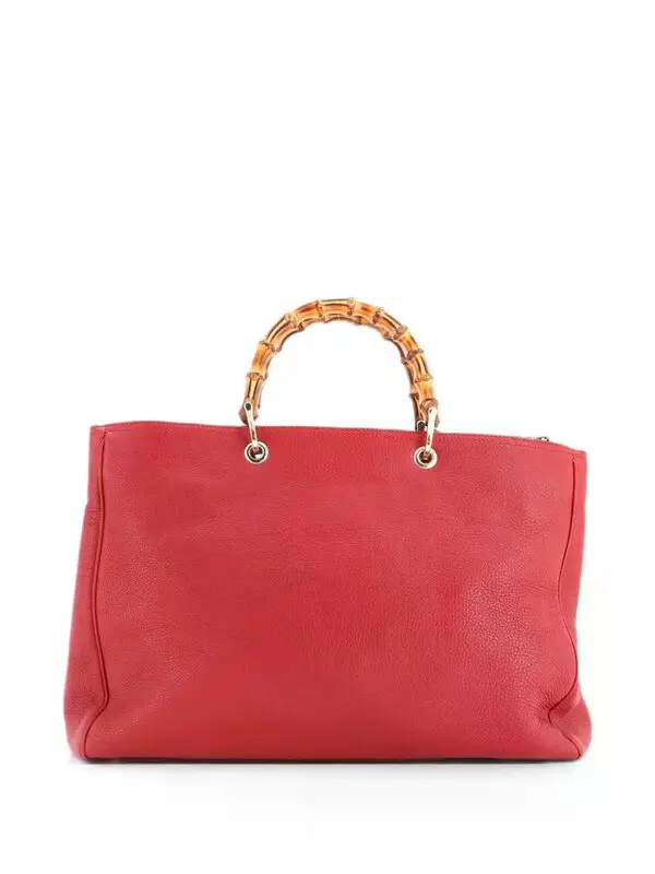 Gucci Bamboo Shopper Large Tote Bag - Red
