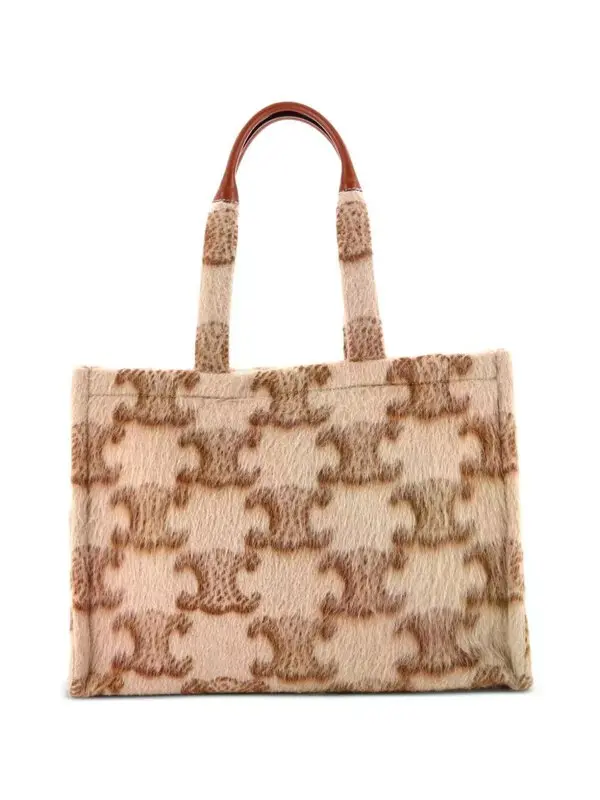 Celine Cabas Thais Triomphe Wool Large Tote Bag