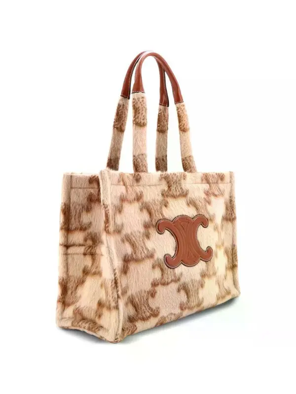 Celine Cabas Thais Triomphe Wool Large Tote Bag