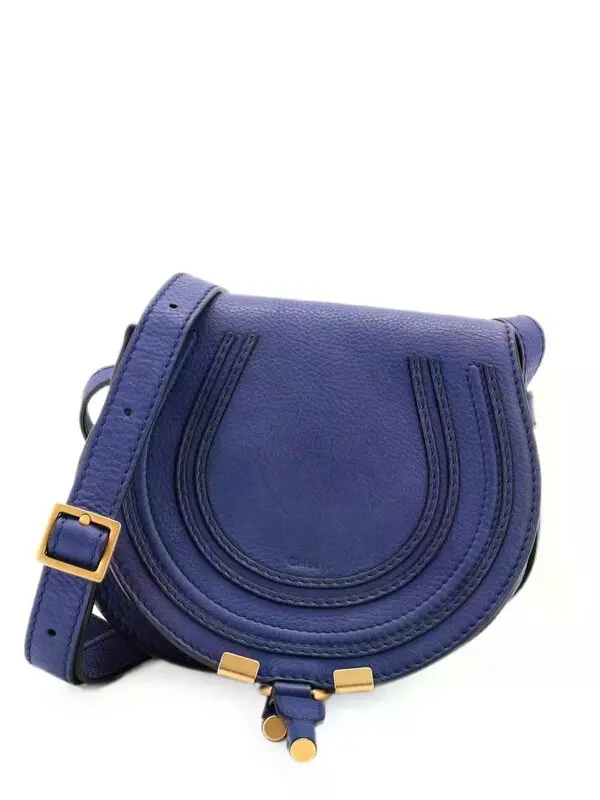 Chloé Marcie Leather Small Crossbody Bag - Blue