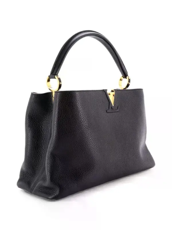 LOUIS VUITTON Capucines Bag Leather Mm Satchel