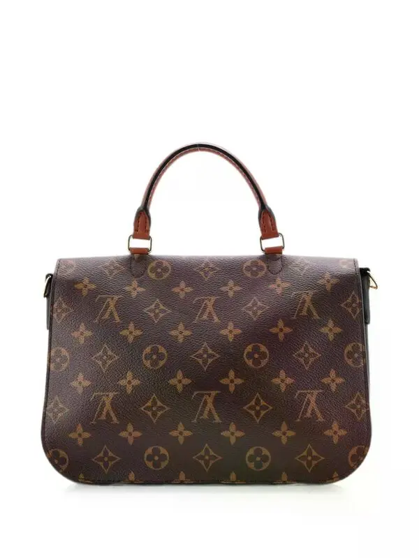 LOUIS VUITTON Vaugirard Handbag Monogram Canvas With Leather Satchel - Black