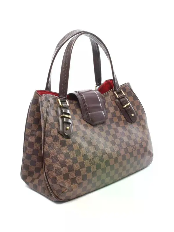 LOUIS VUITTON Damier Ebene Tote Bag - Brown