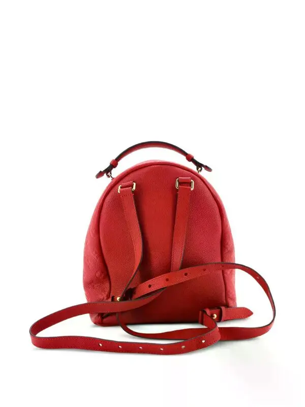 LOUIS VUITTON Sorbonne Monogram Empreinte Leather Backpack - Red
