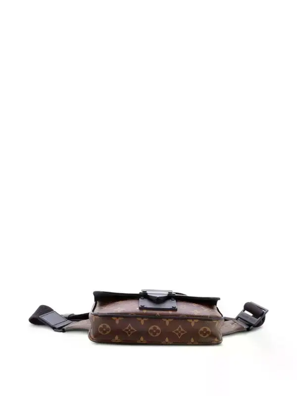 LOUIS VUITTON Monogram Canvas Lock Sling Bag - Black