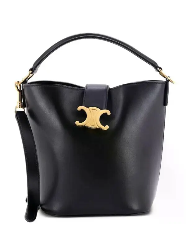 Celine Small Bucket Bag In Leather - Black