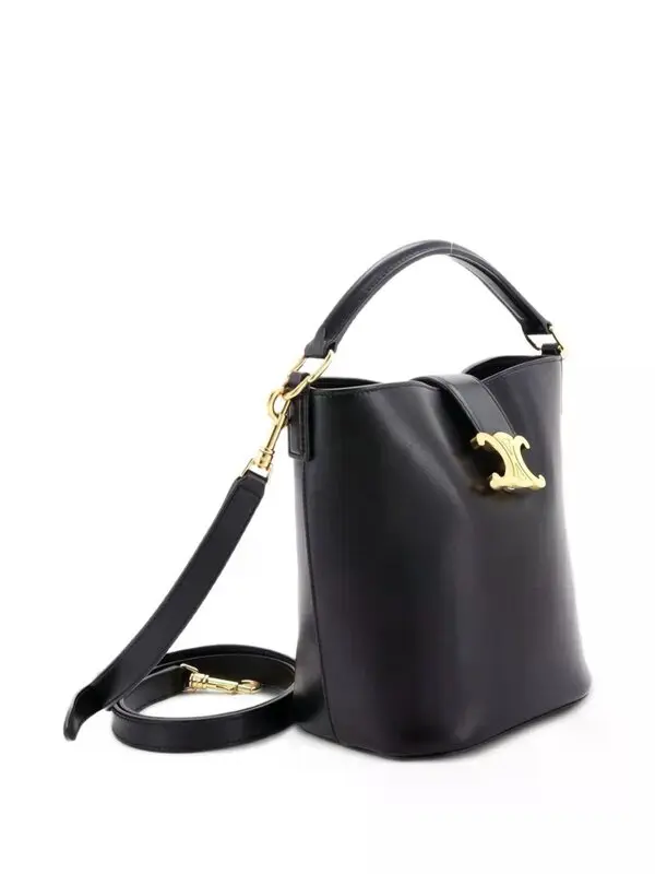 Celine Small Bucket Bag In Leather - Black