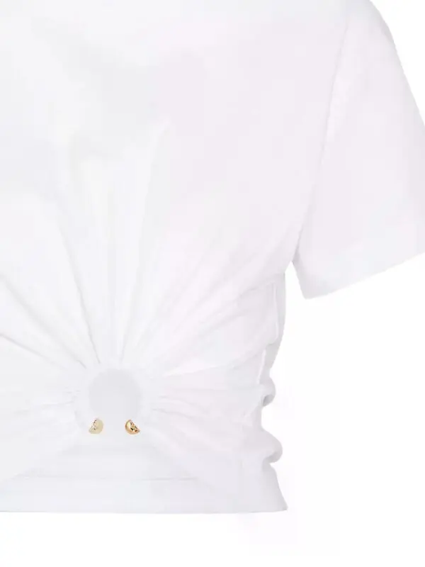 Rabanne Ring-detail Cropped T-shirt