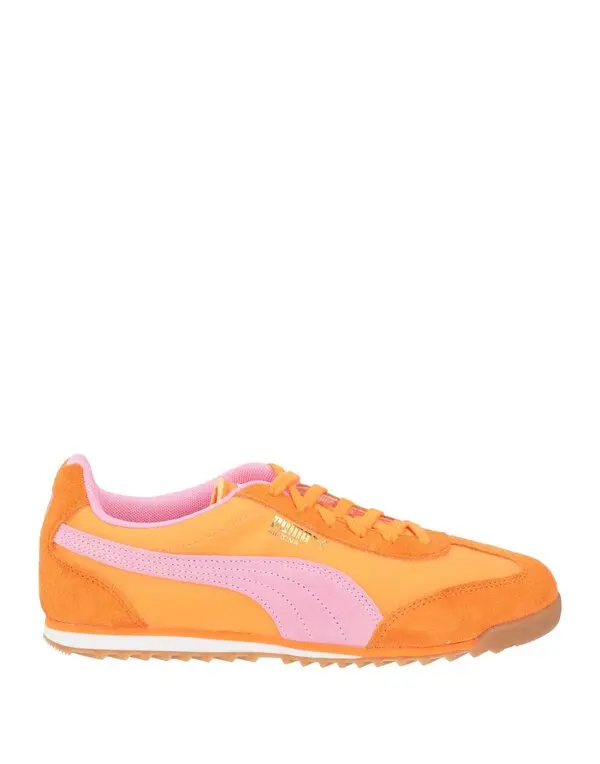 PUMA Arizona Nylon Sneakers With Cowhide And Textile Fibers - Orange